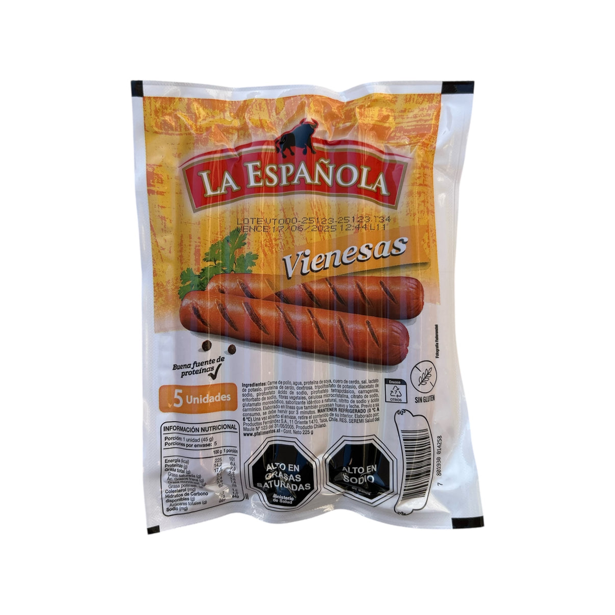 Vienesas La Española 225g (5 Unidades) – De Gallardo
